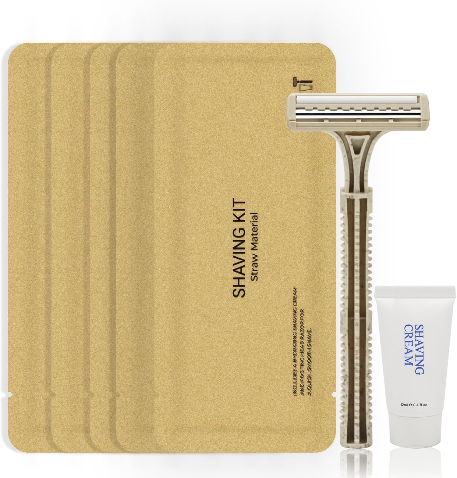 Amazon.com: Disposable Shave Kit for Men &Women - 100 Pcs Wheat Straw ...