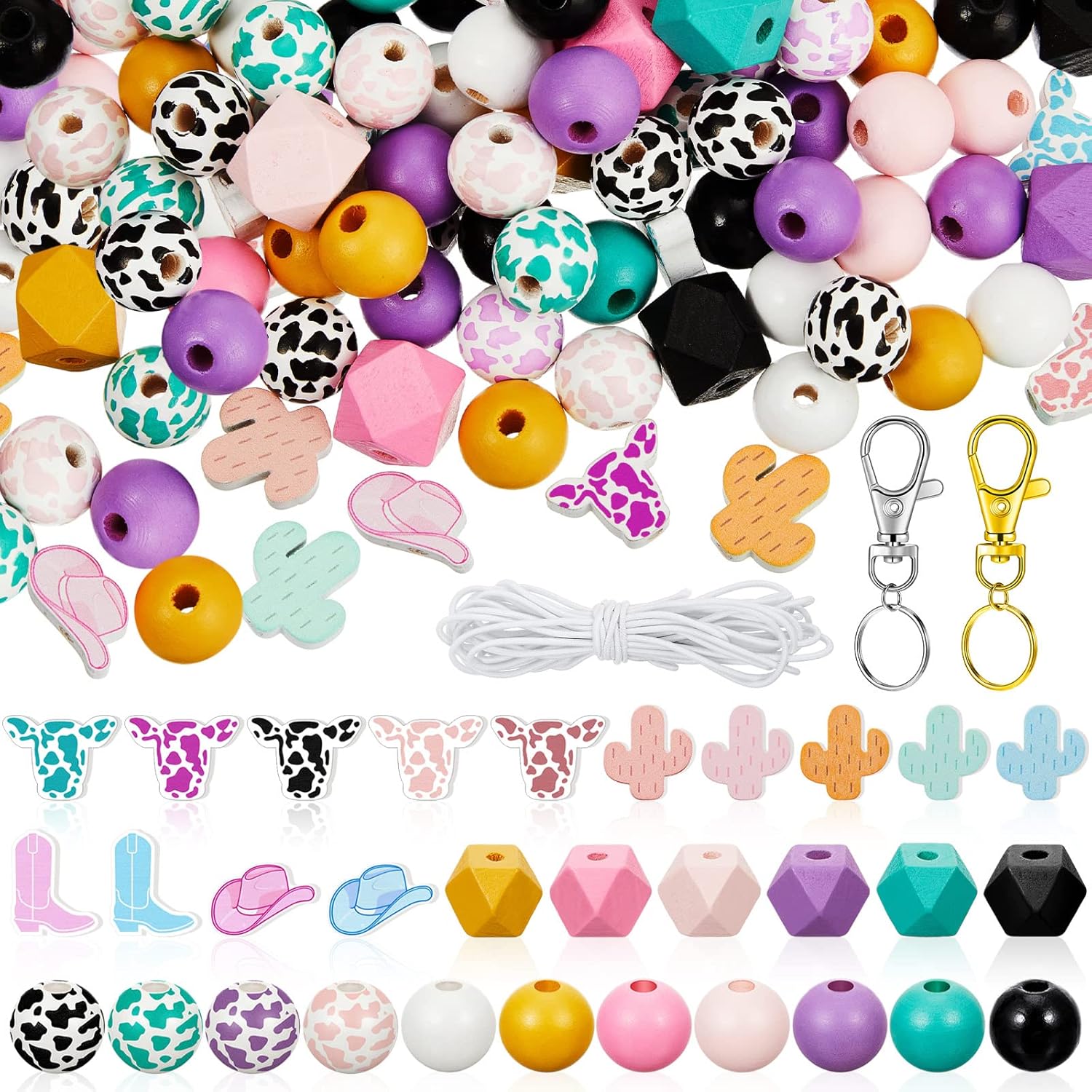 Amazon.com: Geelin 197 Pcs Cow Western Beads Freshie Beads Car Freshies ...
