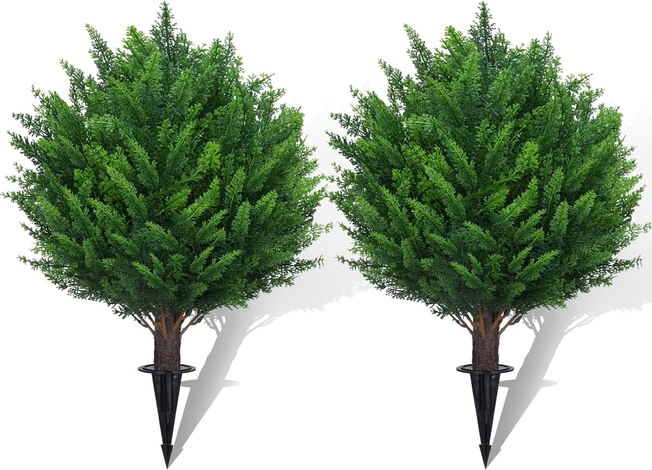 Amazon.com - Artificial Lavender Topiary Ball Trees Two 21.6''T Faux ...