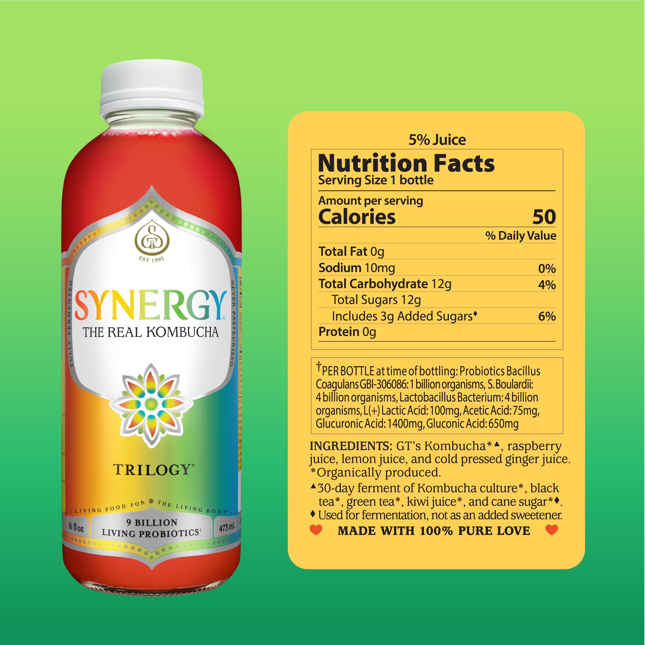 Snapklik.com : SYNERGY The Real Kombucha Trilogy Kombucha