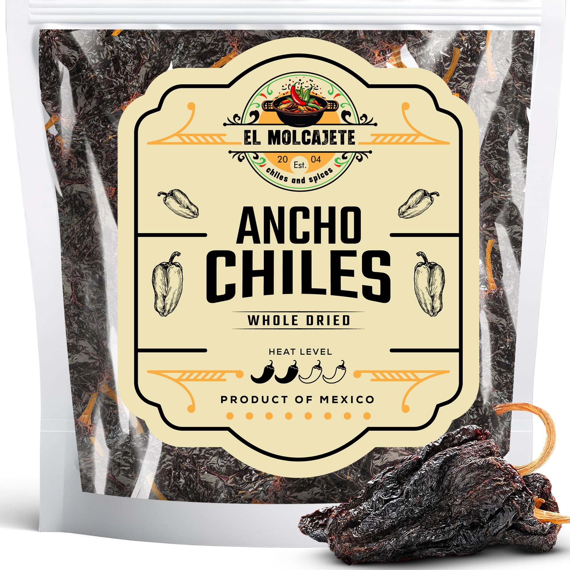 Amazon.com : Dried Ancho Chile Peppers 8oz – All Natural, Mild to ...