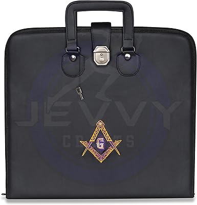Amazon.com: JEVVY CRAFTS Masonic Black Master Mason Soft Apron Case ...