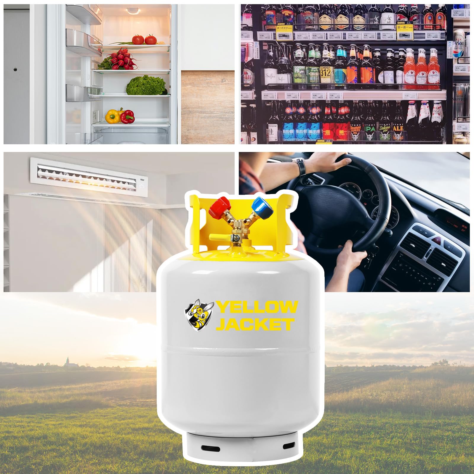 Yellow Jacket Coolant Tank Yellow Jacket 50 Lb Refrigerant Recovery ...