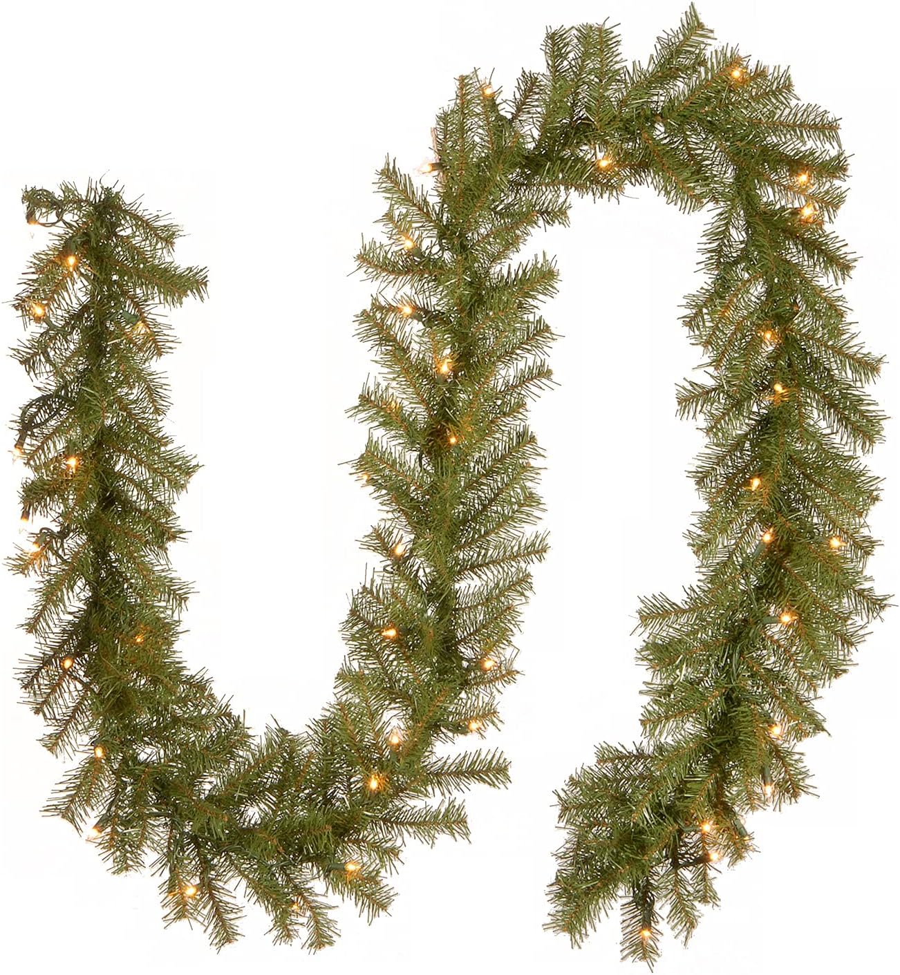 Amazon.com: Home Accents Holiday 18 ft. Pre-Lit Kingston Indoor/Outdoor ...
