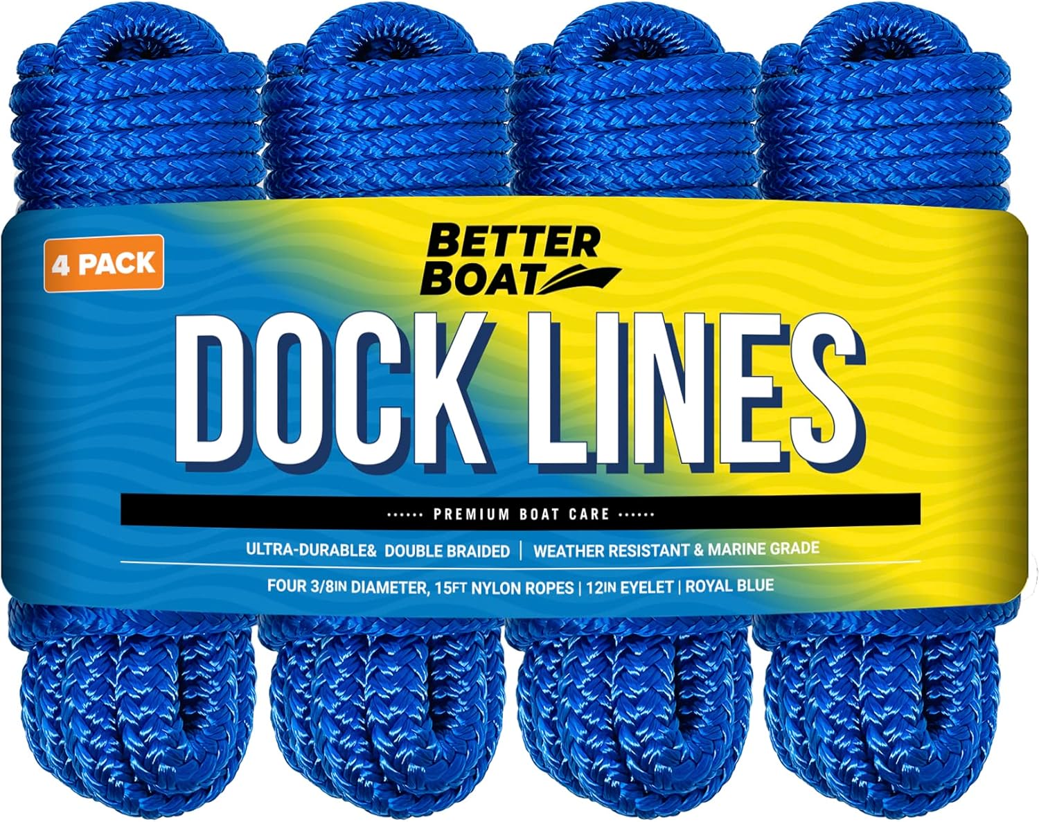 Amazon.com: Dock Lines Boat Ropes for Docking 3/8" Line Braided Mooring Marine Rope 15FT Nylon ...