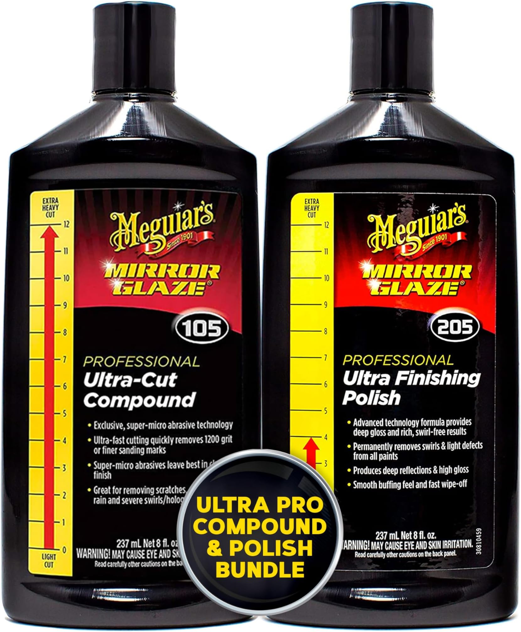 Amazon.com: Meguiar's Mirror Glaze Bundle, Compound and Polish Kit for ...