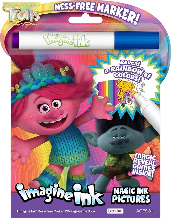 Amazon.com: Dreamworks Trolls Band Together 20-page Imagine Ink Magic ...