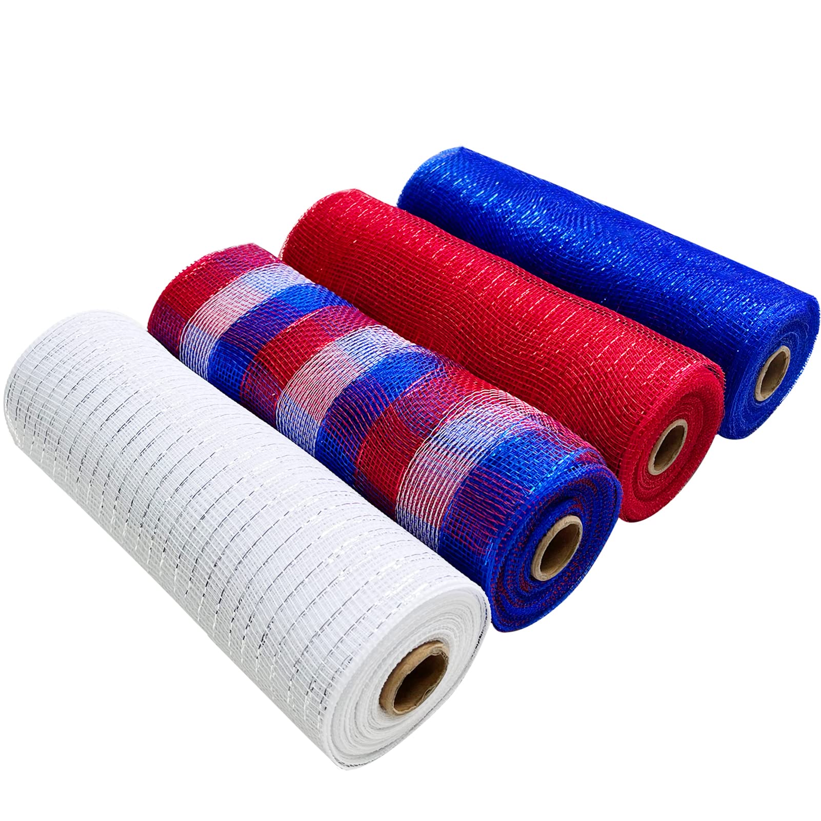 Amazon.com: Cieovo 4 Roll Independence Day Wired Edge Ribbon 10 Inch x ...