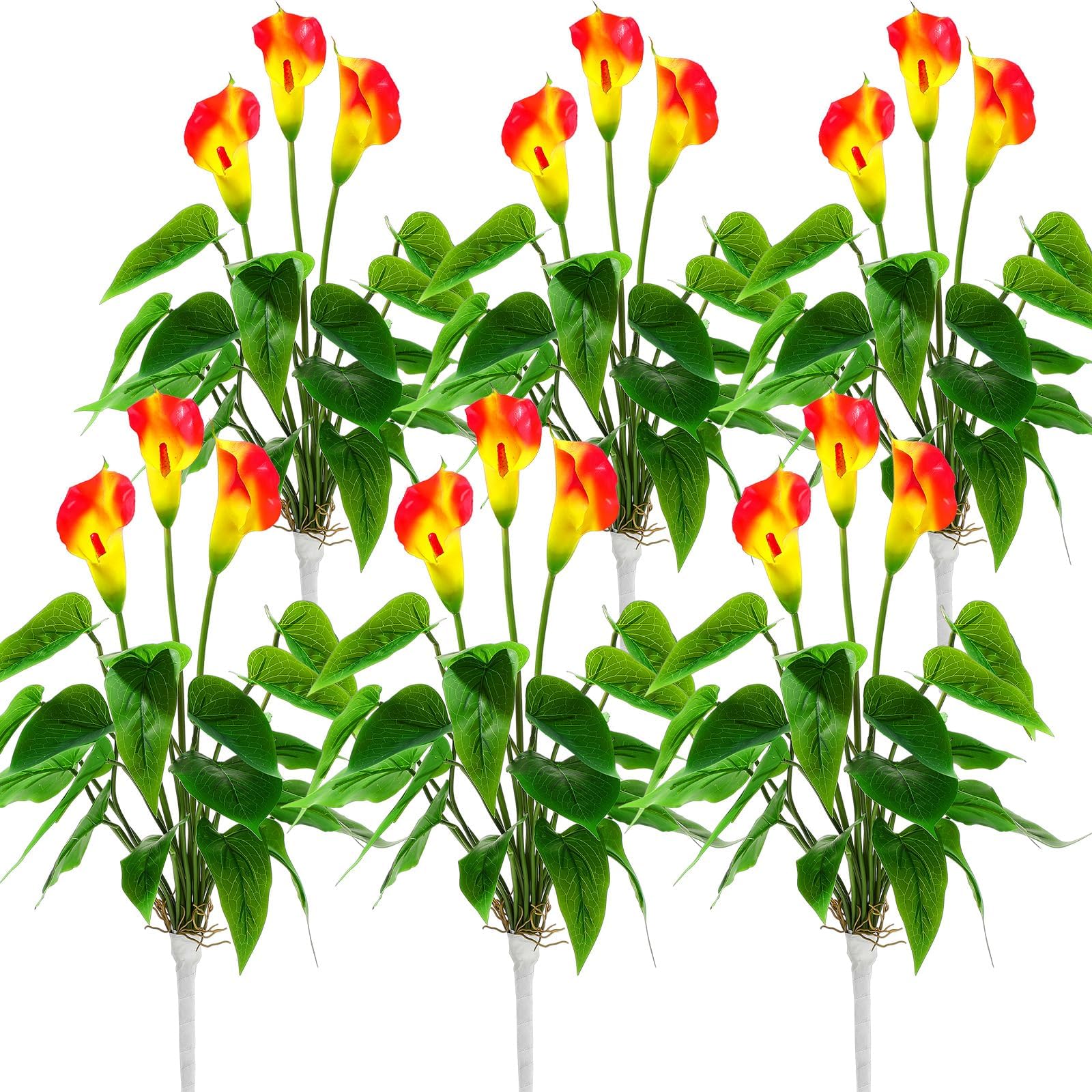 Amazon.com: Zeyune 6 Pack Artificial Calla Lily Flower Plants 17 Inches ...