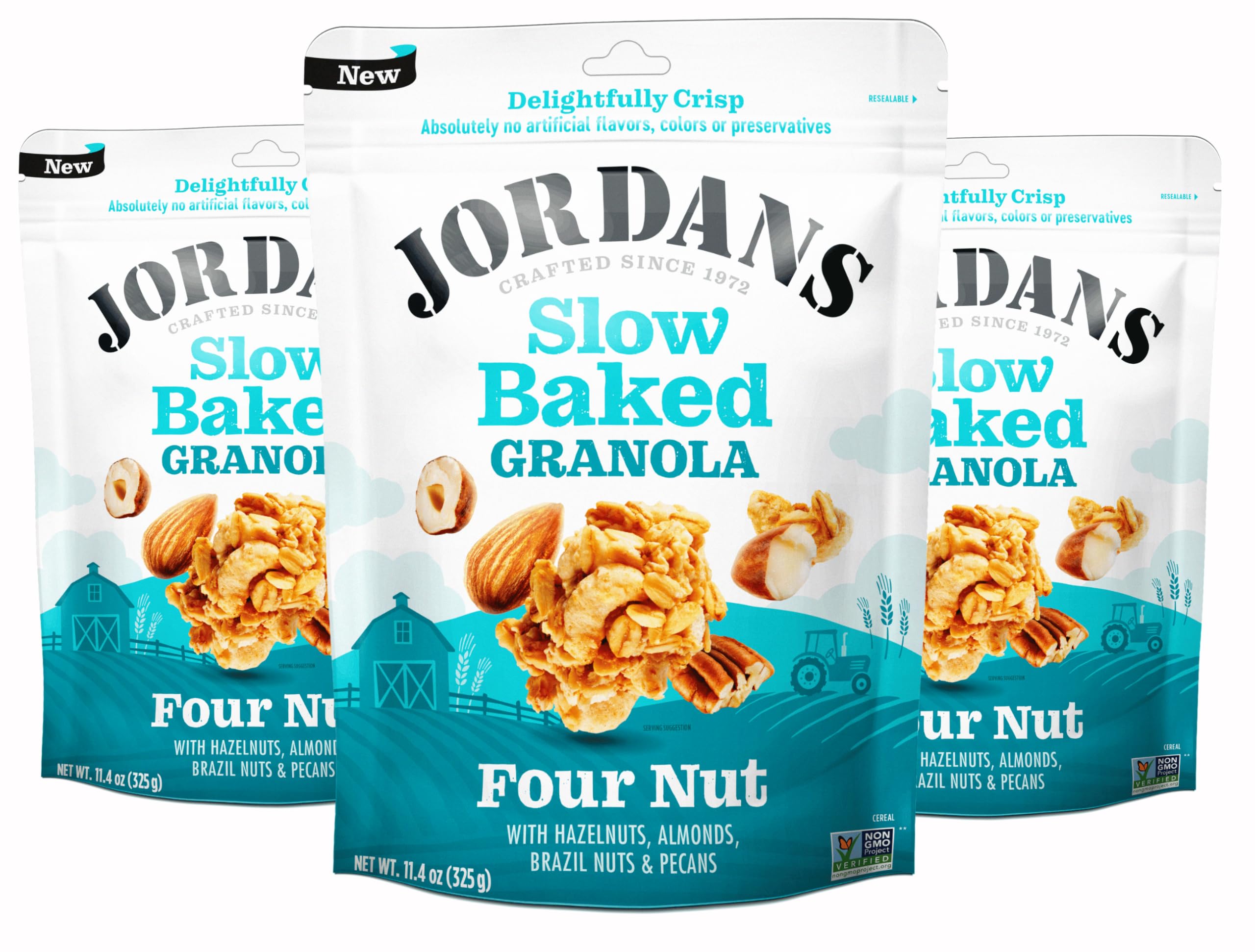 Amazon.com: Jordans Slow Baked Granola | Four Nut Granola with Almonds ...