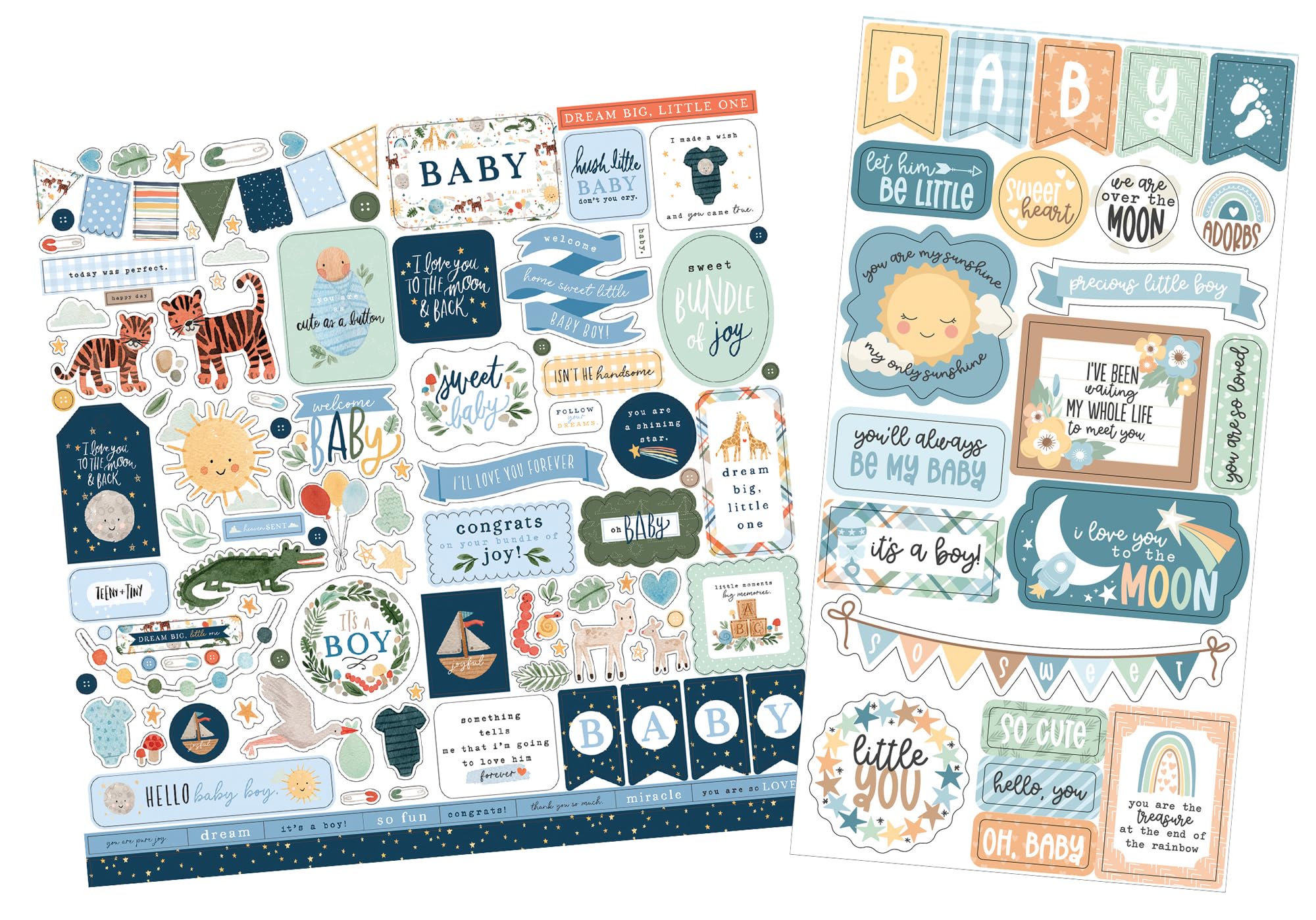 Snapklik.com : Baby Scrapbook Stickers - Decorative Baby Boy Sticker ...