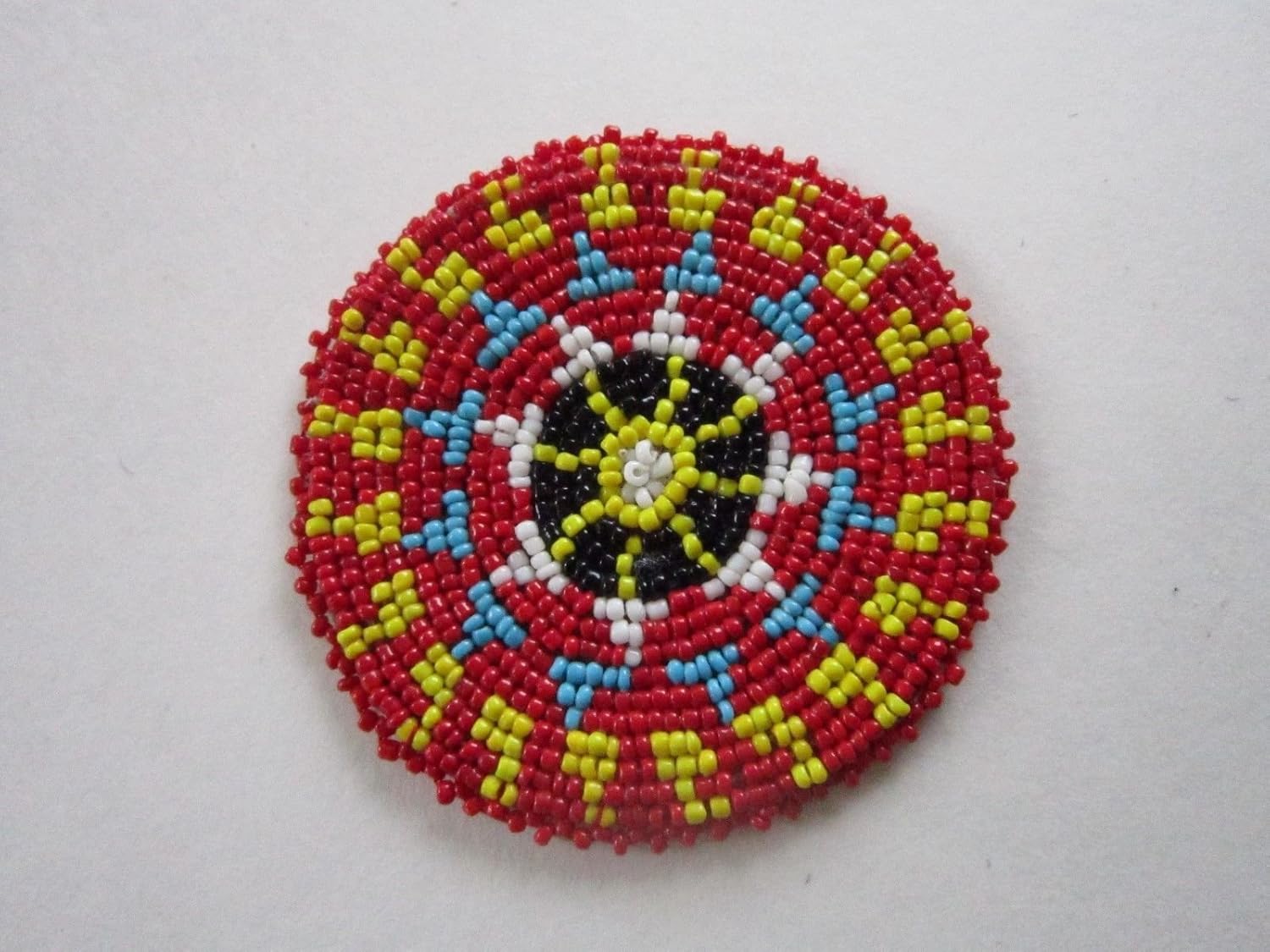Amazon.com: 3" GLASS BEADED ROSETTES TRIBAL NATIVE CRAFTS LEATHER SEW ...