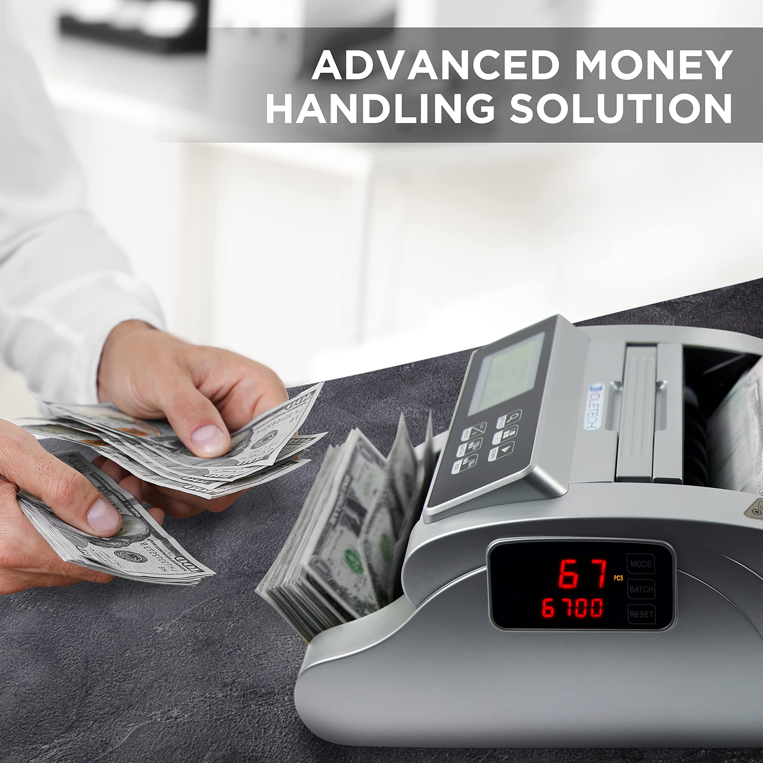 IDLETECH BC-1100 Money Counter Machine with Value Calculation ...