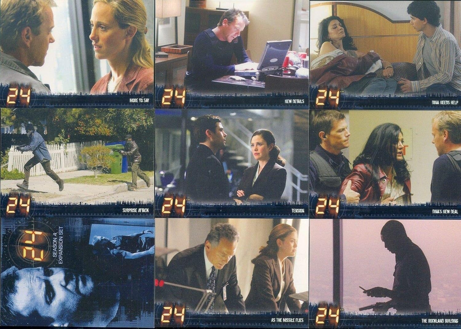TWENTY FOUR 24 SEASON 4 EXPANSION 2007 ARTBOX COMPLETE BASE CARD SET OF ...