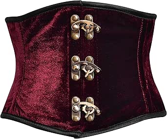 Miss Leather Velvet Corset – Elegant Burgundy Waist Trainer Bustier ...