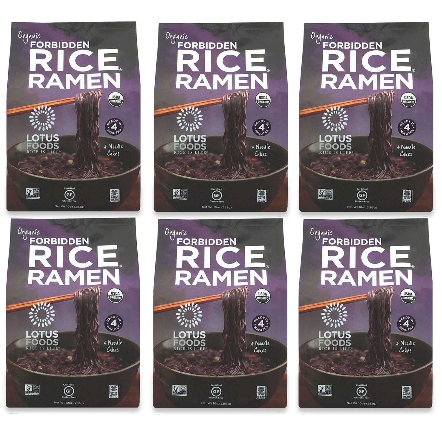 Amazon.com : Lotus Foods Gourmet Organic Forbidden Rice Ramen Noodles ...