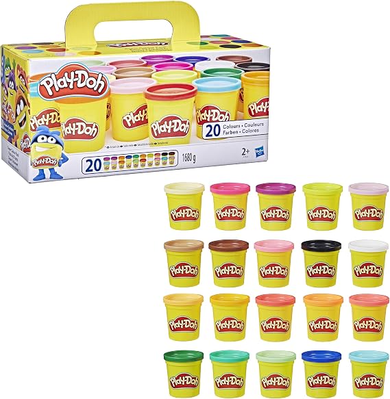 Play-Doh Super Color 20-Pack of 3-Ounce Cans, Preschool Toys for 2 Year ...