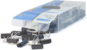 Rapesco 1429 19 mm Foldback Clips, Black, Pack of 80 : Amazon.co.uk ...