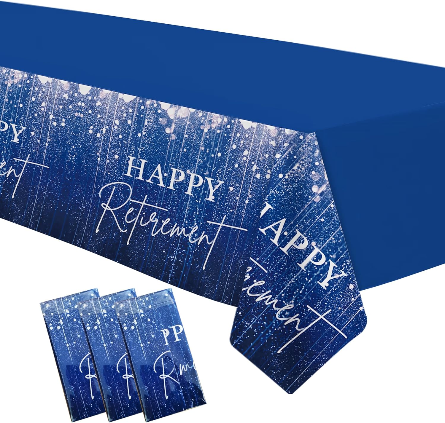 Amazon.com: Xenorik Blue Retirement Party Tablecloth Decorations ...