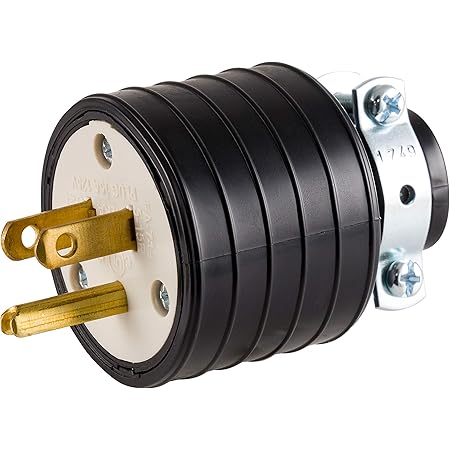 Leviton 3W101-E 2-Pole, 3 Wire Grounding Plug, Black - Spark Plug And ...