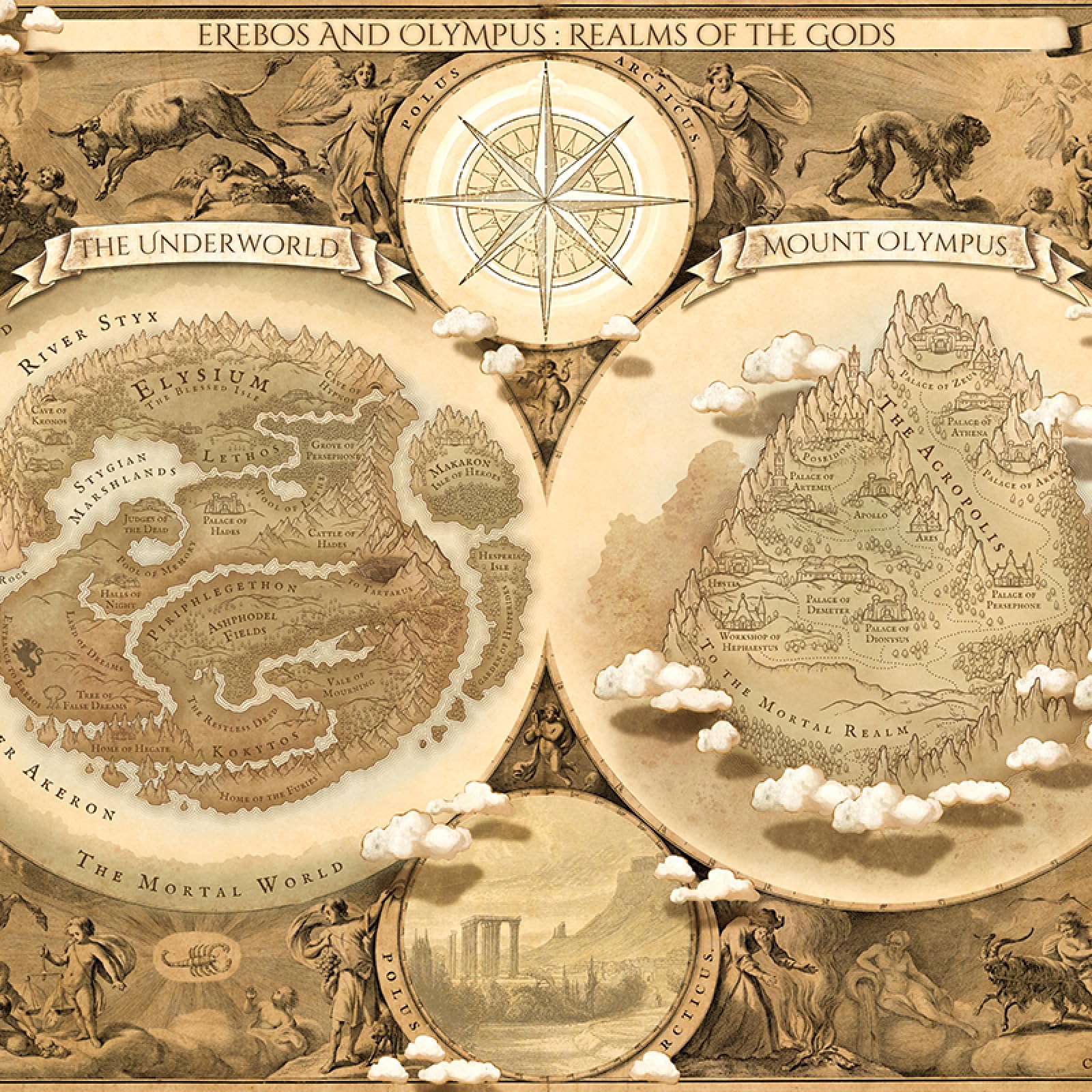 Underworld Hades Map Hades Map Of The Underworld Embroidered