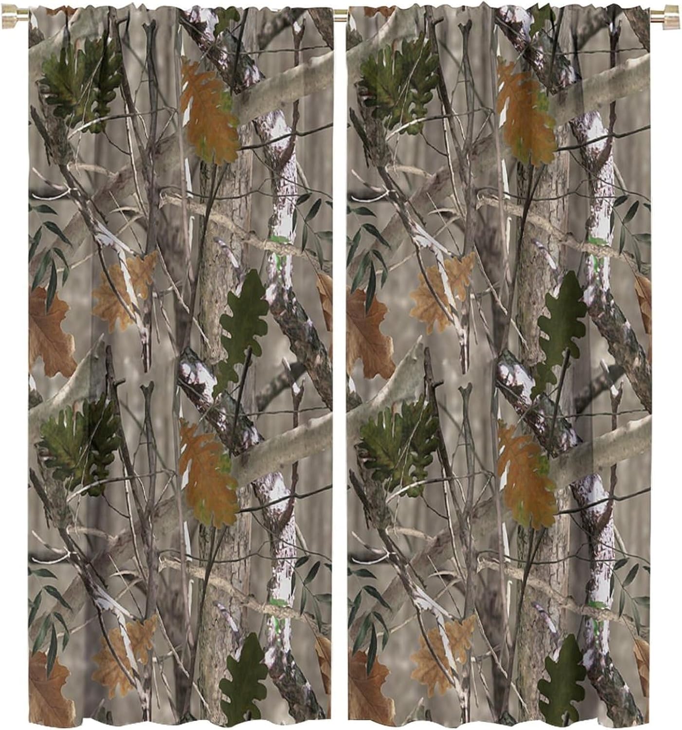 Amazon.com: SHElifestyle Forest Camouflage Window Curtains, Camo Oak ...