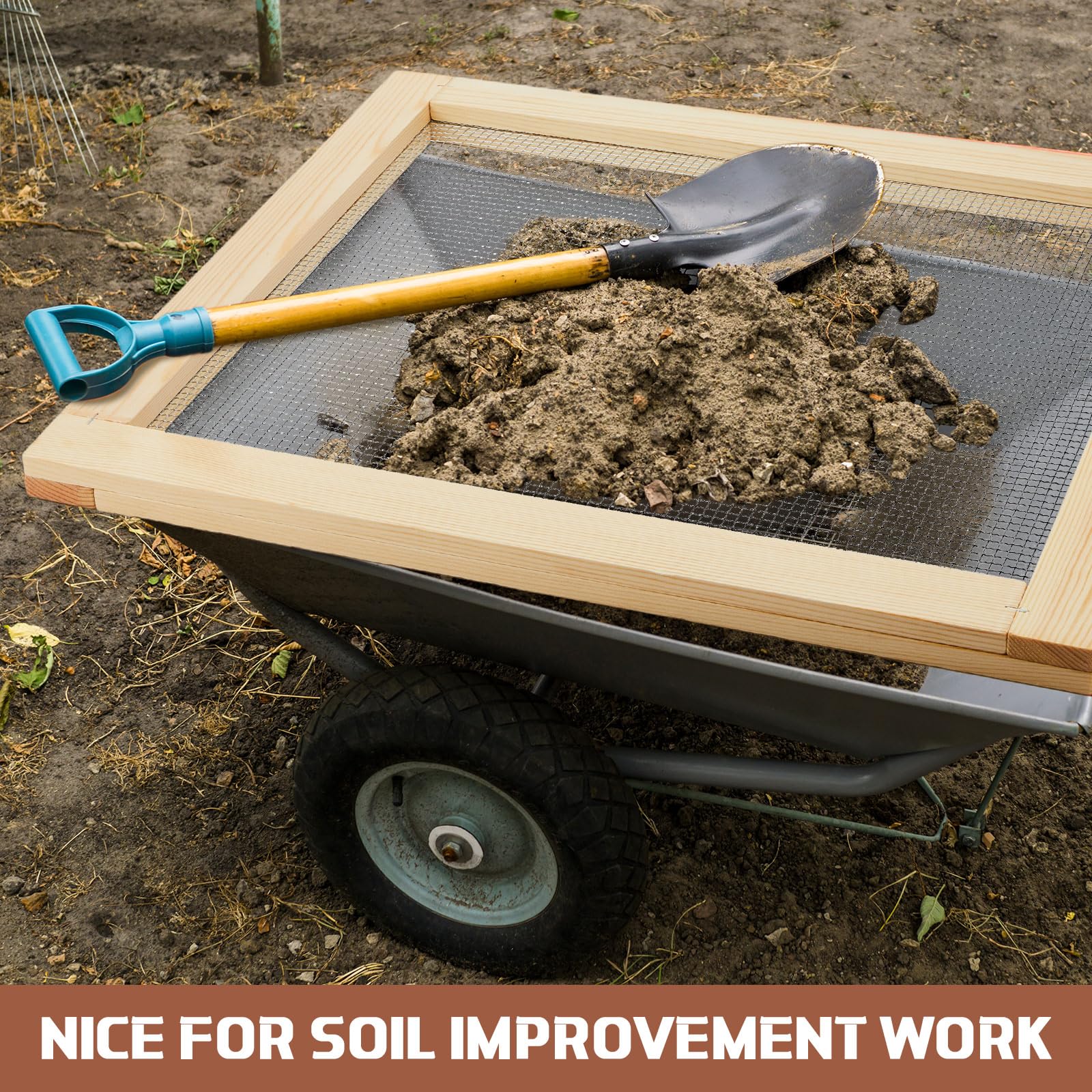 Bokon 2 Pcs Compost Sifter for Gardening, One Large and One Small Size ...