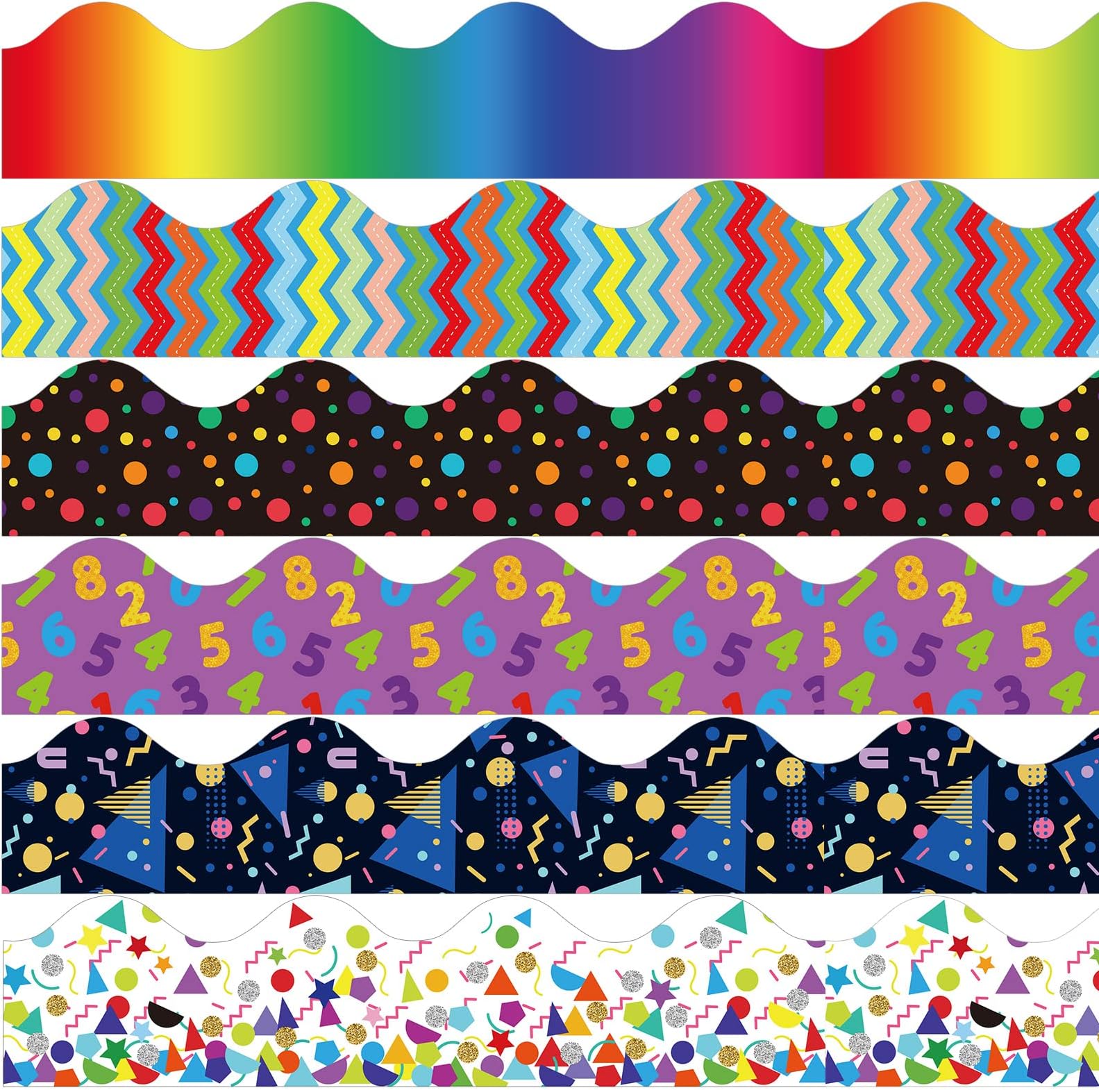 Amazon.com: Geyee 84 Pieces 83 Feet Classroom Bulletin Board Borders ...