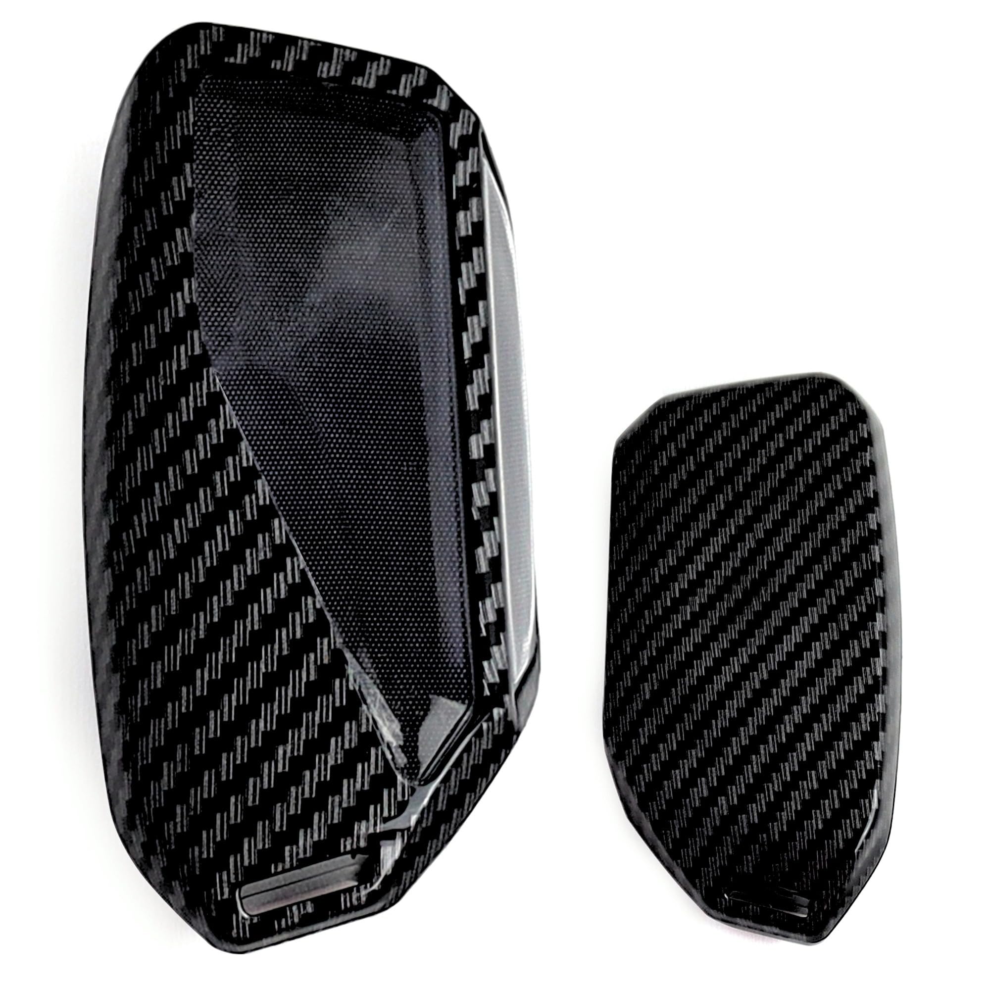 Amazon.com: iJDMTOY Glossy Black Carbon Fiber Finish Hard Plastic Key ...