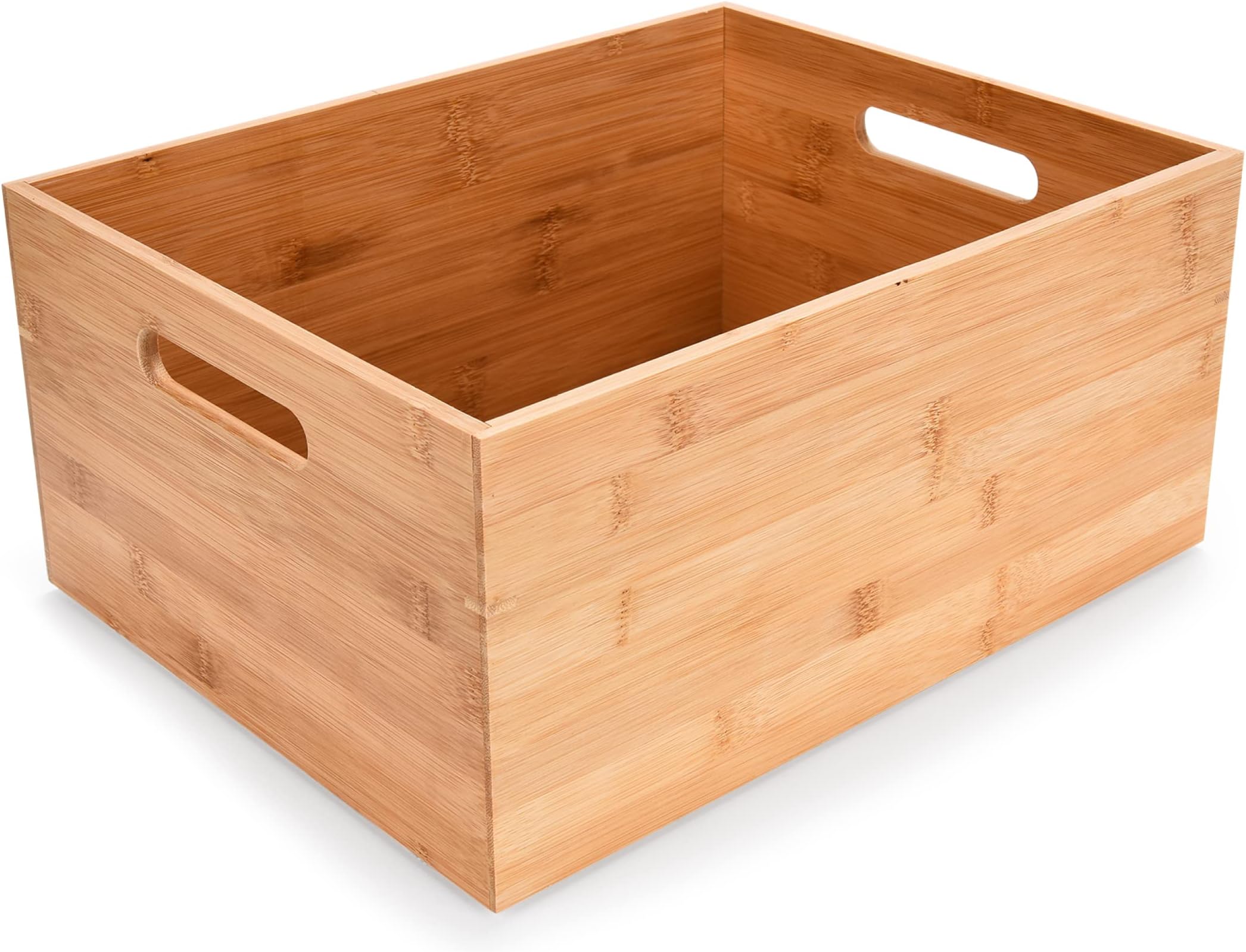 Amazon.com: YRMT Wood Storage Basket Rectangle Wooden Storage Crate ...