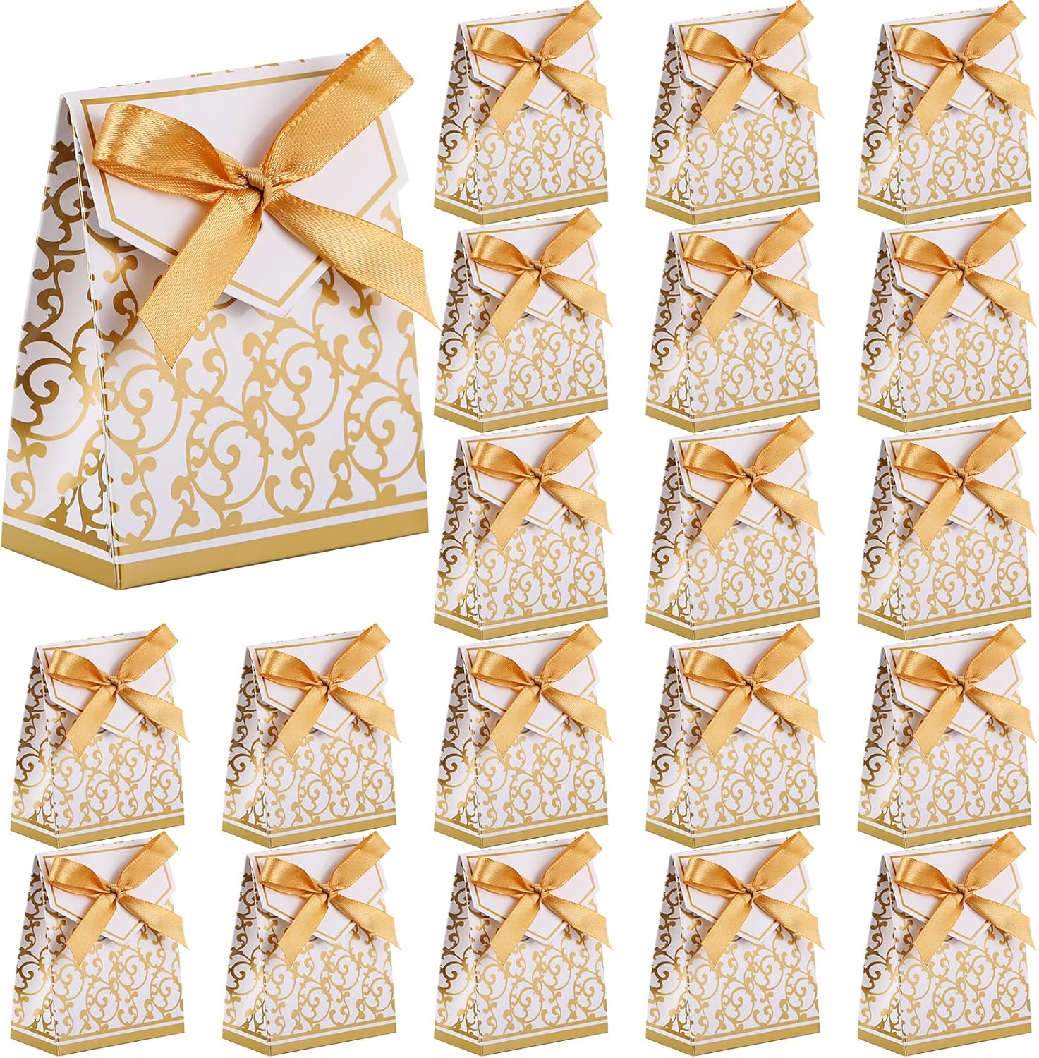 Amazon.com: Teling 200 Pcs 3.3 x 2.6 x 1.5 Inch Mini Wedding Favor Box ...