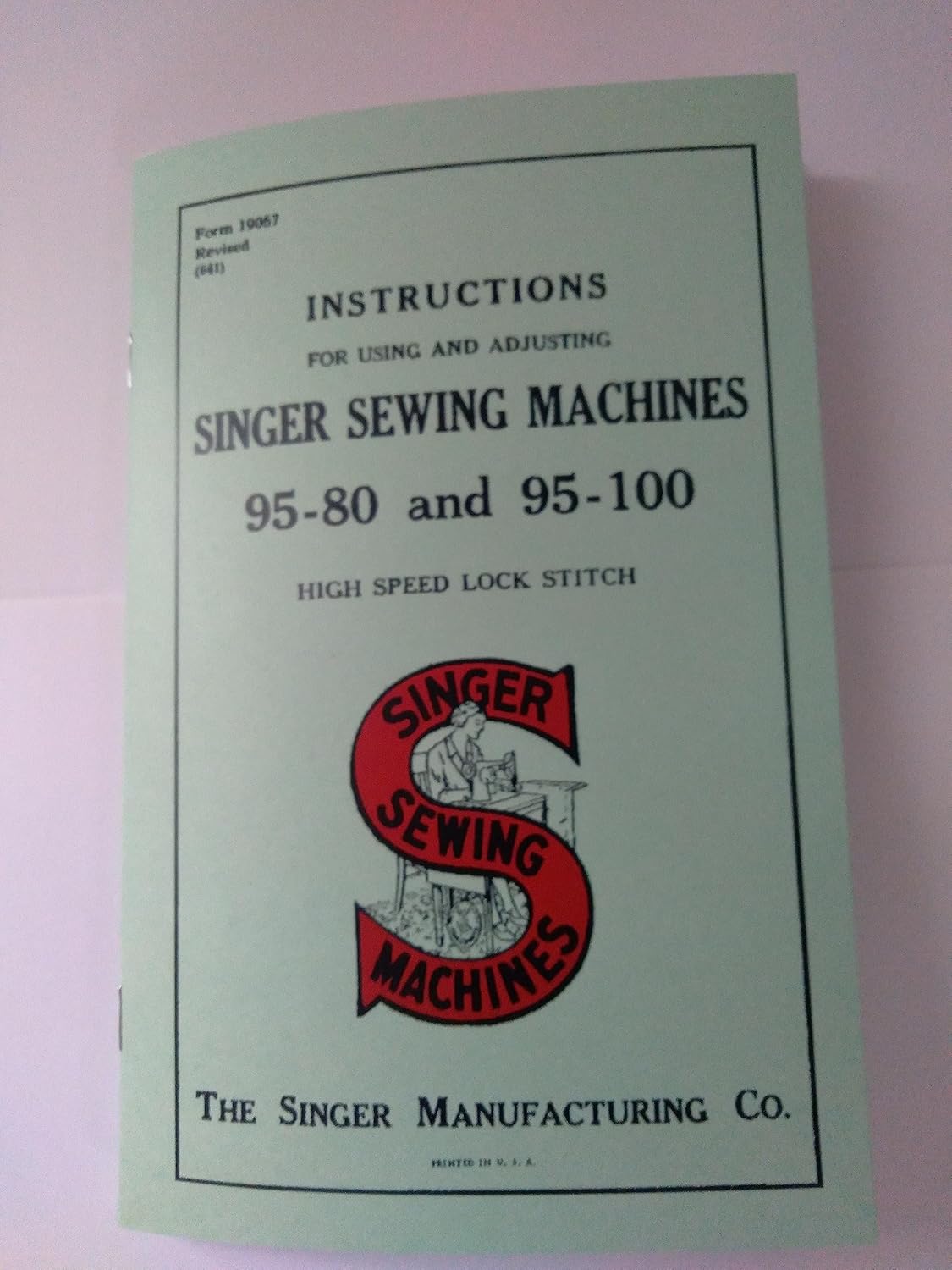 Singer 95 Manual de instrucciones de la máquina de coser (95-80 95-100 ...