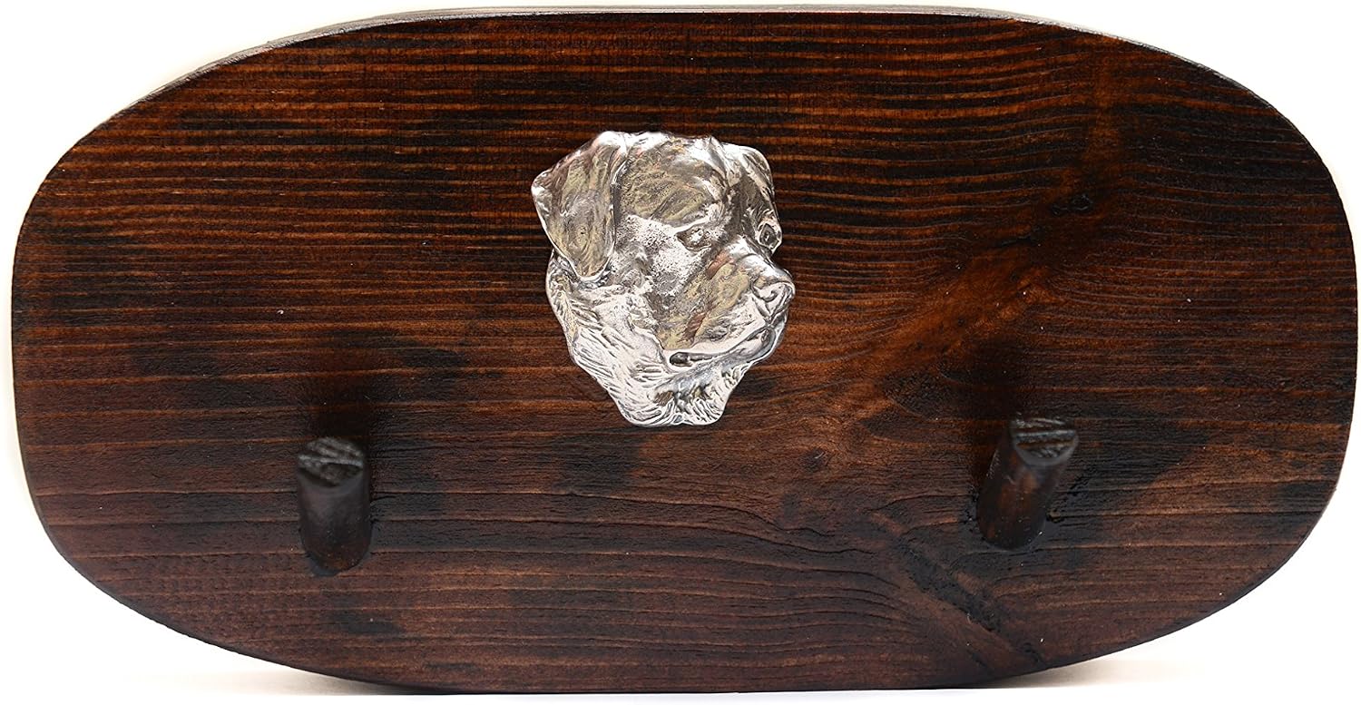 Art-Dog Wooden Dog Hanger - Handmade Pine Wood Dog Lead Holder for Wall ...