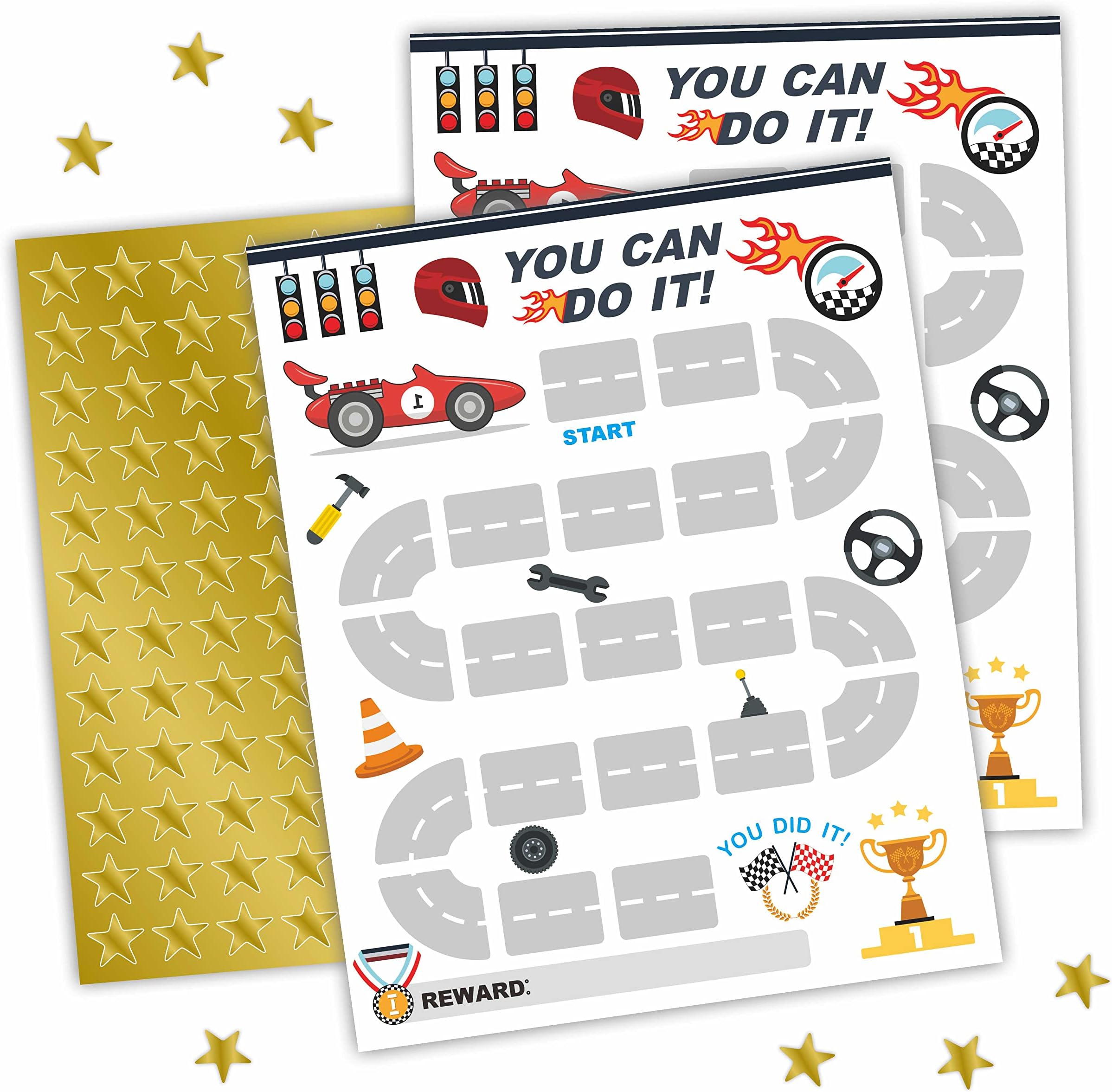 Amazon.com : Mermaid Reward Chart with Golden Star Stickers, Incentive ...