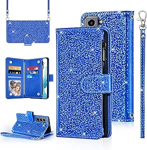 Amazon.com: Furiet Polka dots Wallet Case for Samsung Galaxy S21 Plus S21+ 5G with Wrist Strap ...
