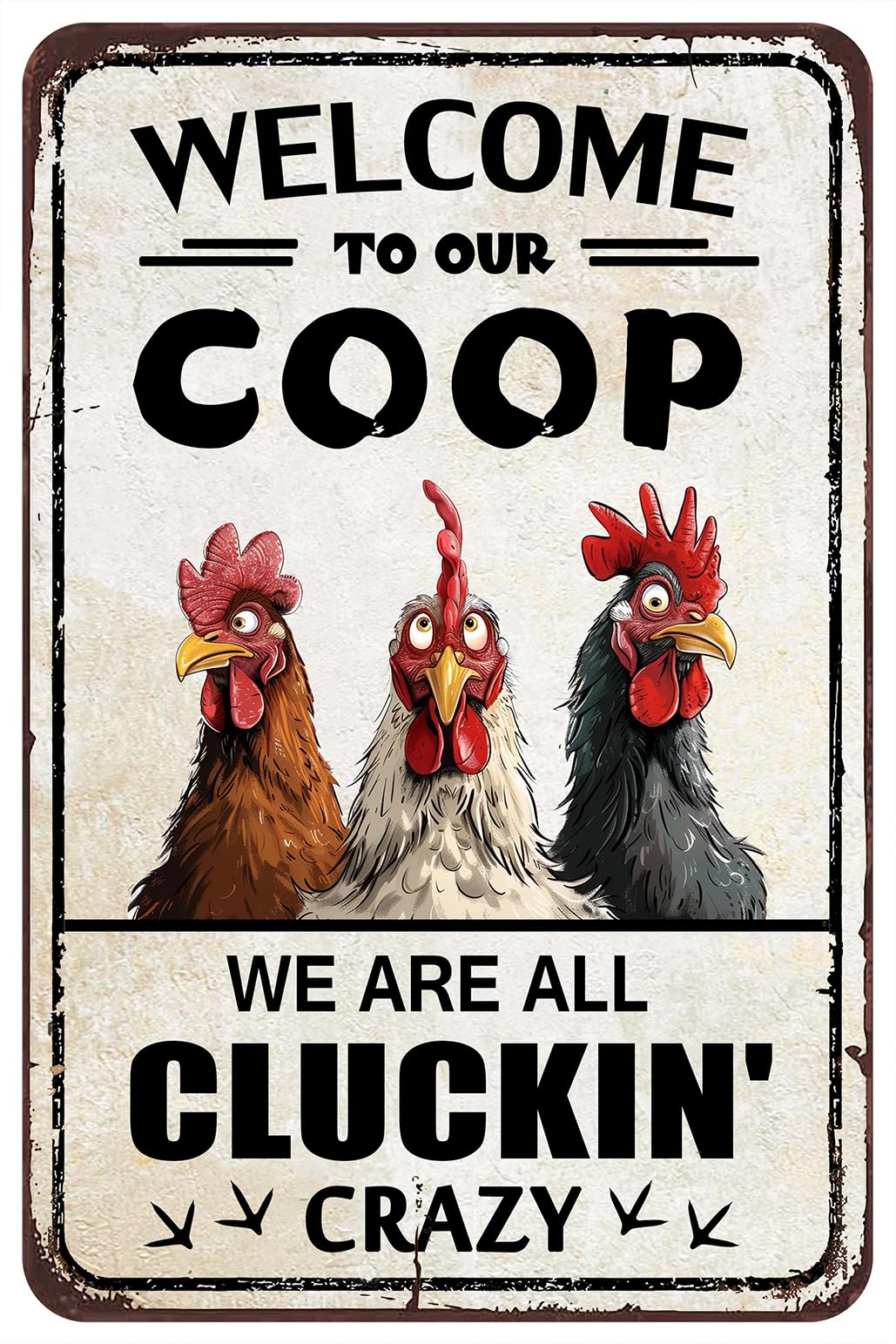 Amazon.com: Chicken Coop Accessories Funny Chicken Signs Rooster ...