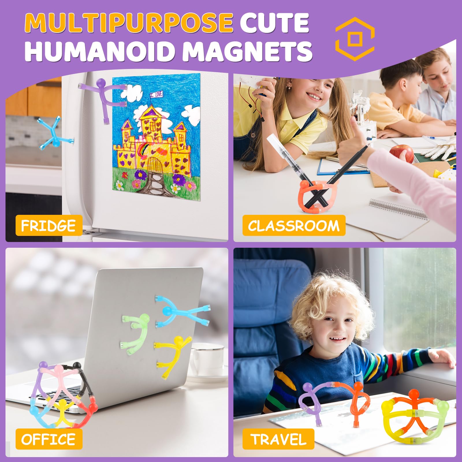Snapklik.com : Fridge Magnets - 10 Pack Funny Man & Kid Magnets - Mini ...