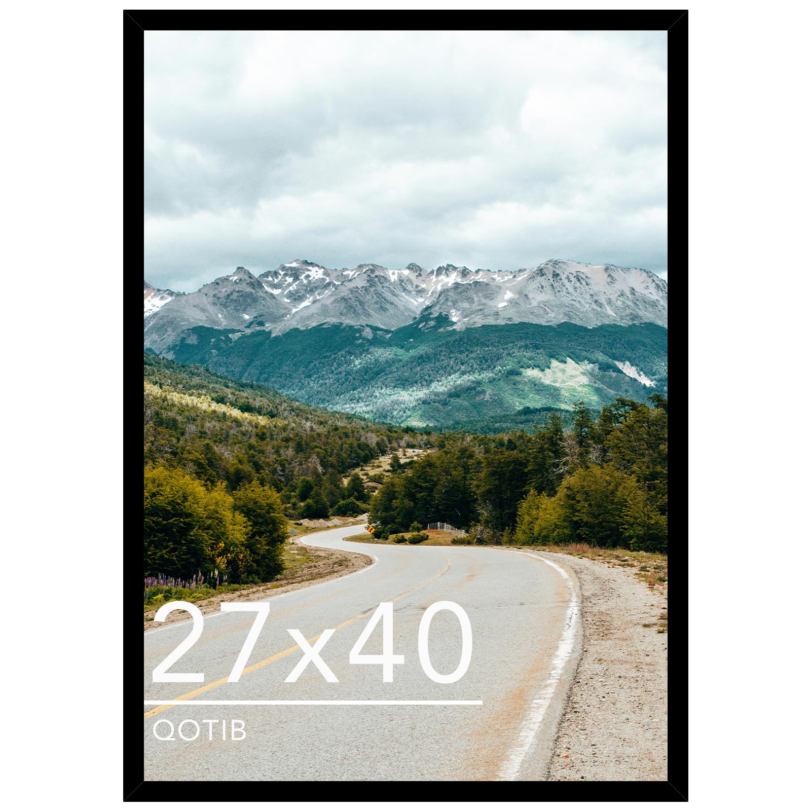 Amazon.com - QOTIB Wood 27x40 Inch Poster Frame Black for Wall Hanging ...