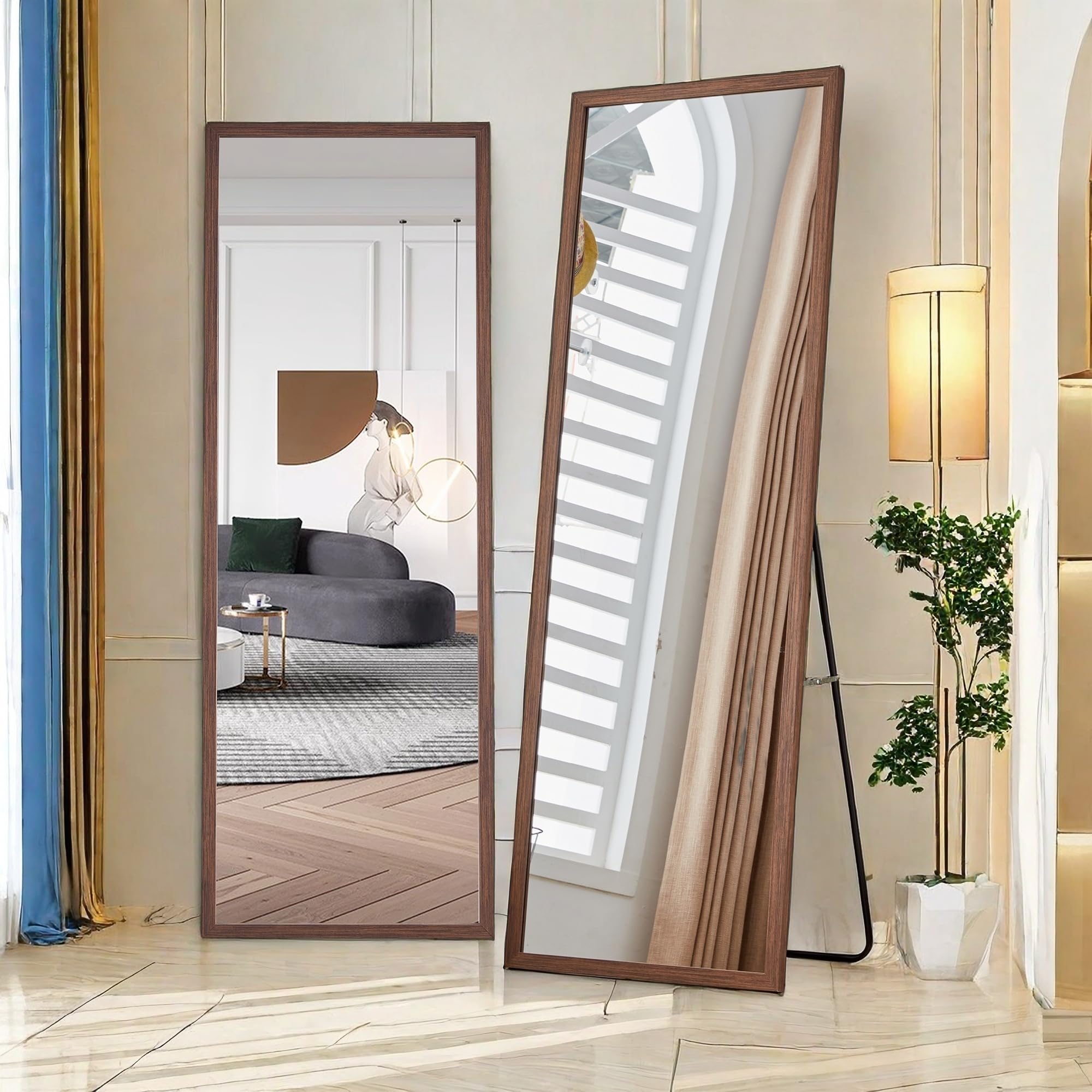 Amazon.com: ChicFurnit Full Length Mirror with Stand, 65"x23" Floor ...