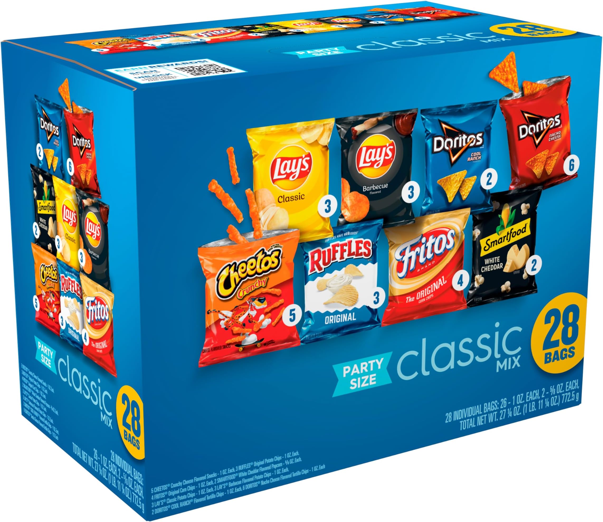 Amazon.com: Frito-Lay Classic Mix Variety Pack Cube 28ct