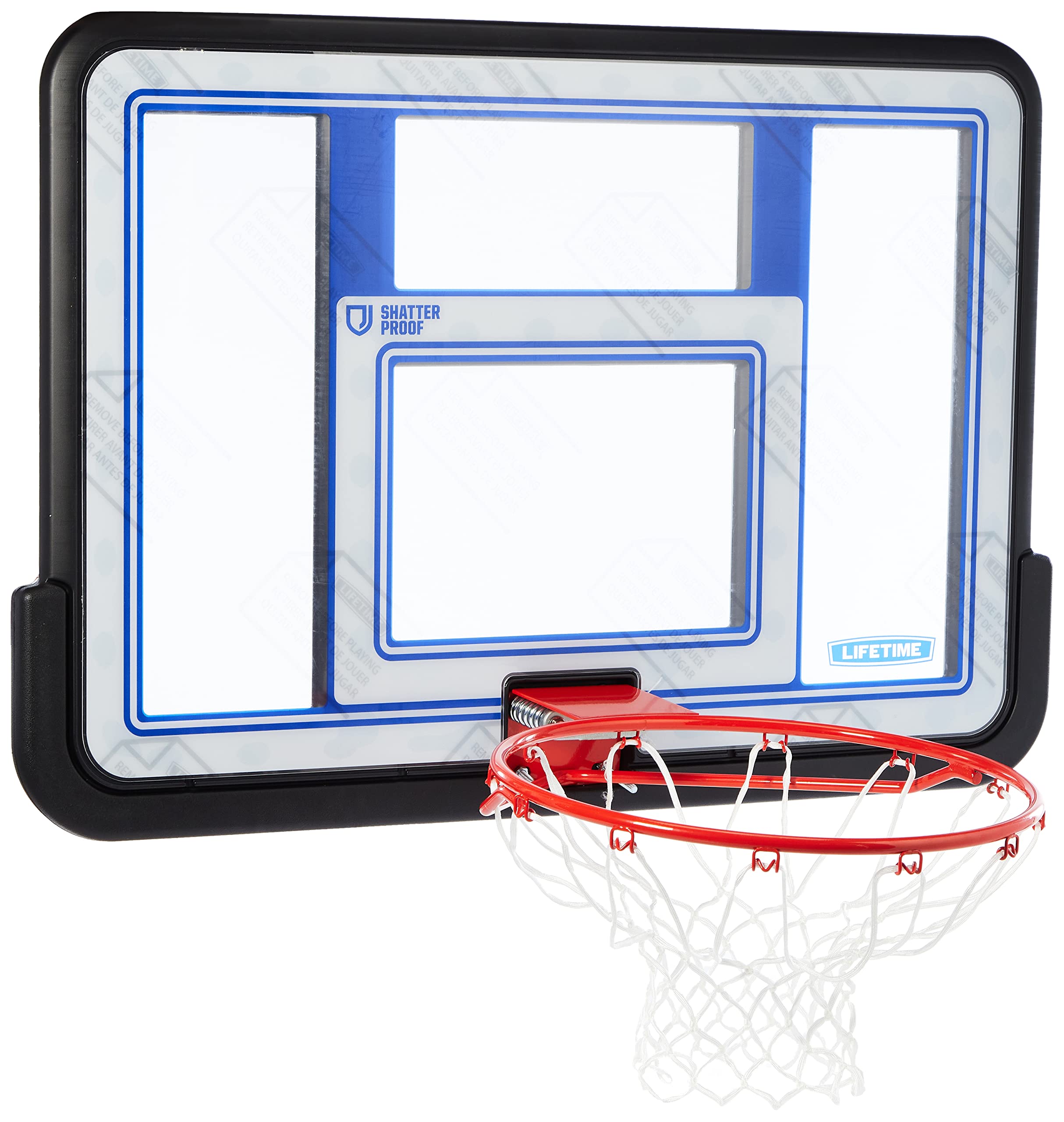 Lifetime 73650 44 Inch Shatterproof Backboard and Rim Combo Kit 44" x ...