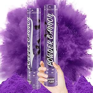 Amazon.com: WERISE Purple Powder Cannon Popper, 12 Inch Biodegradable ...