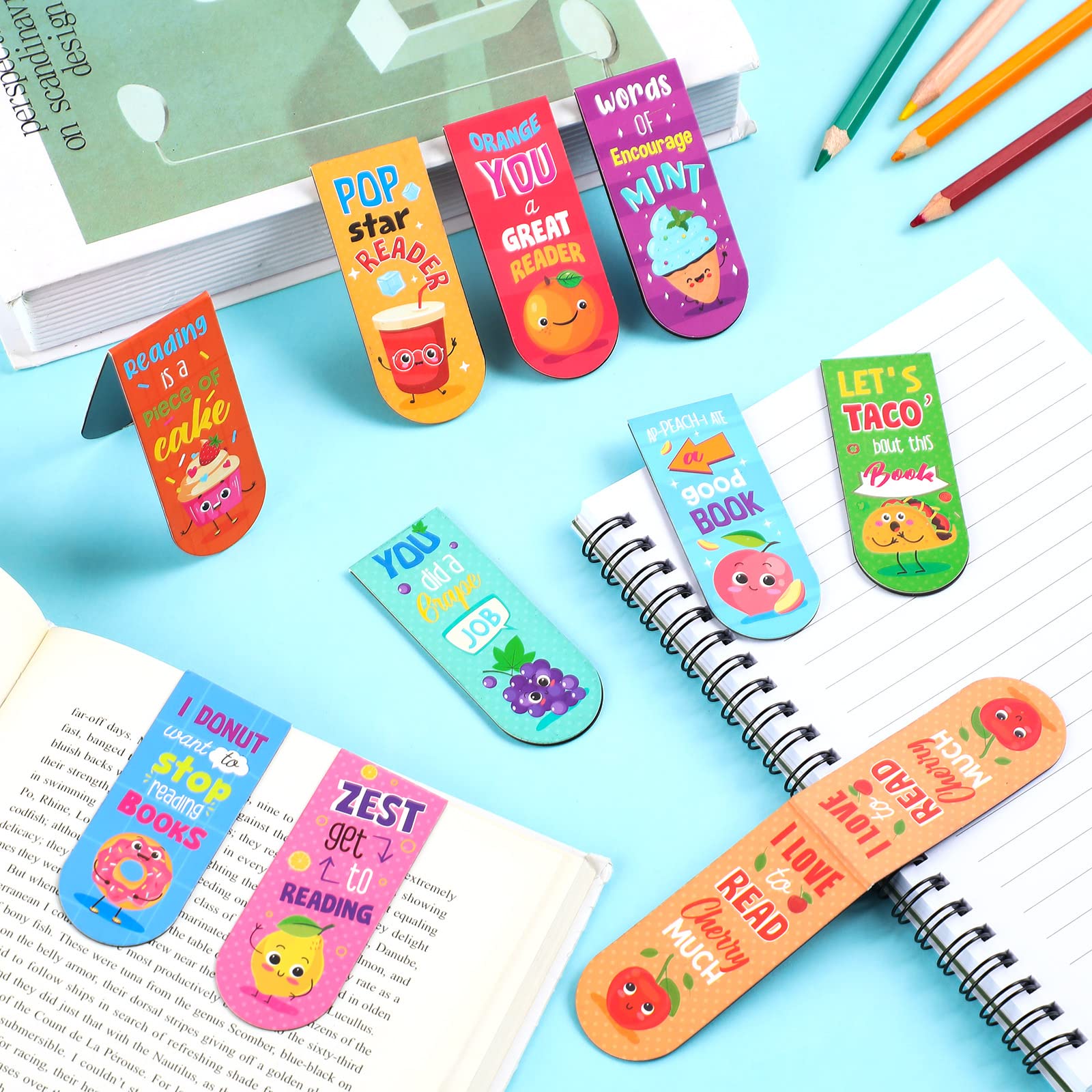 Snapklik.com : Fainne 30 Pieces Assorted Scented Magnetic Bookmarks ...