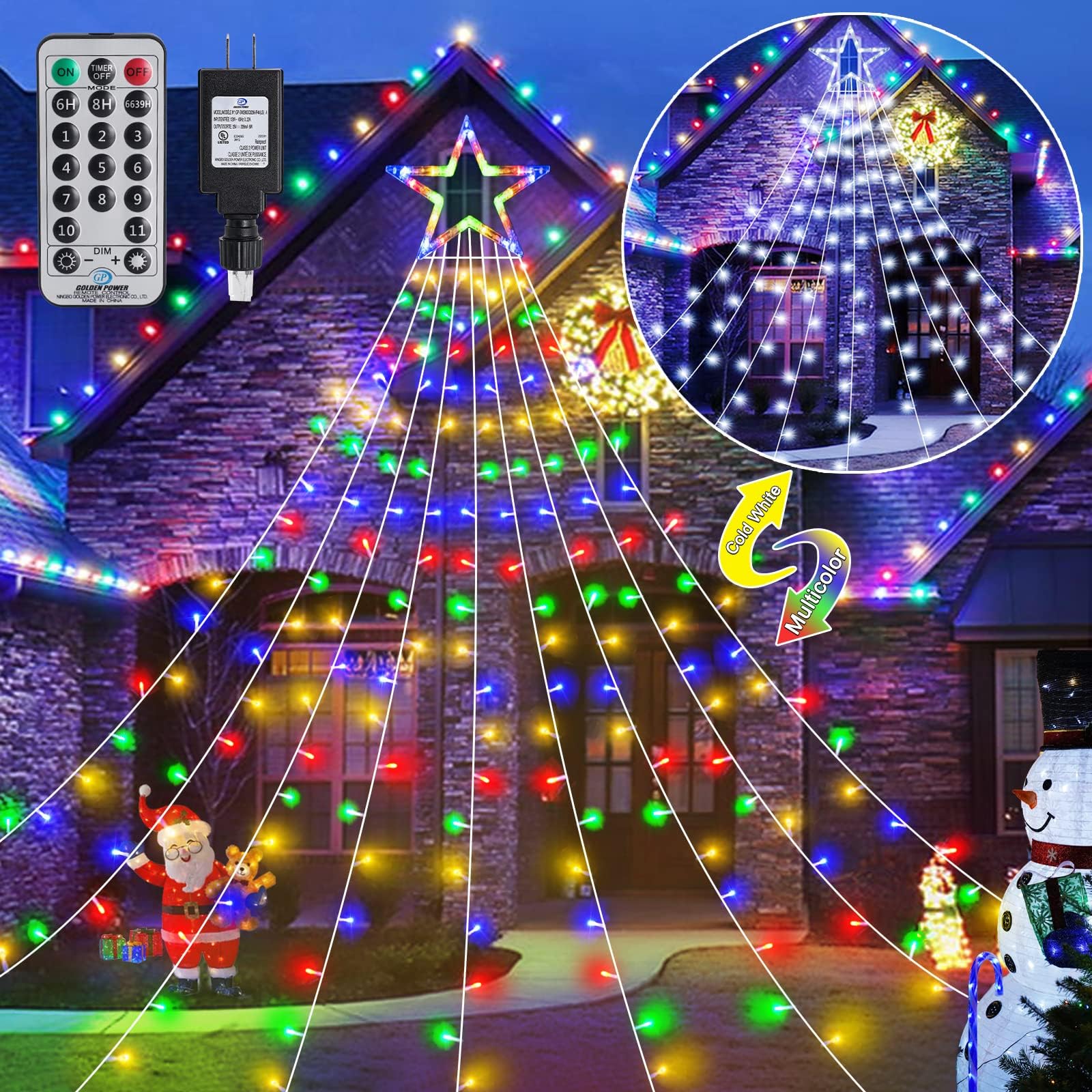 Christmas Outdoor Tree Lights, Christmas Decorations Outdoor Star ...