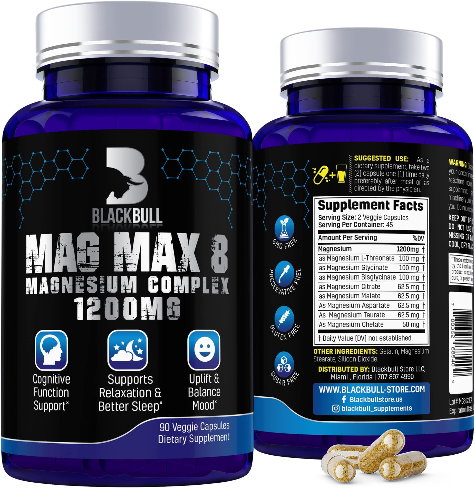 Amazon.com: Amandean Magnesium L-Threonate Complex. Threonate ...