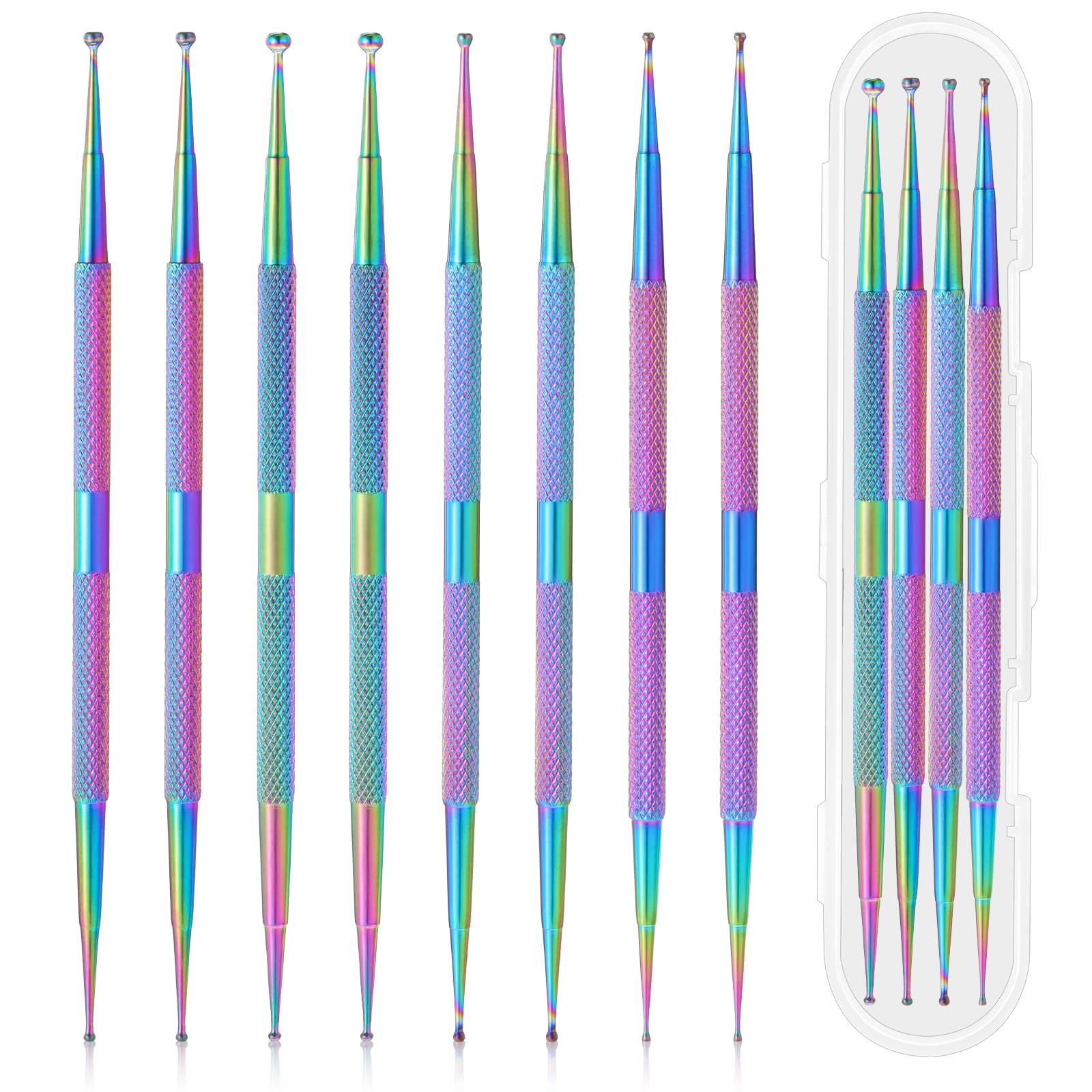 Amazon.com: 8 Pcs Nail Dotting Tools, Professional Nail Art Dotting ...