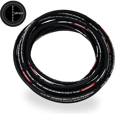 SAE 100R2AT Hydraulic Hose 2-Wire R2 Steel Wire Reinforced (3/4" ID, 25 Ft)