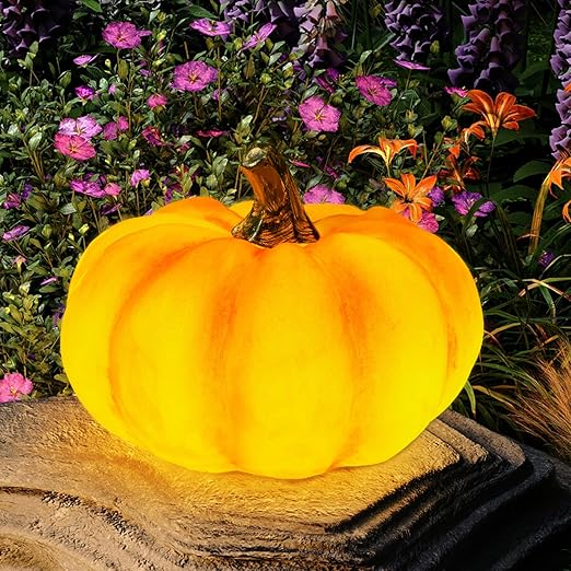 Amazon.com: WONDHOME Solar Pumpkin Lights Garden Statues Outdoor ...
