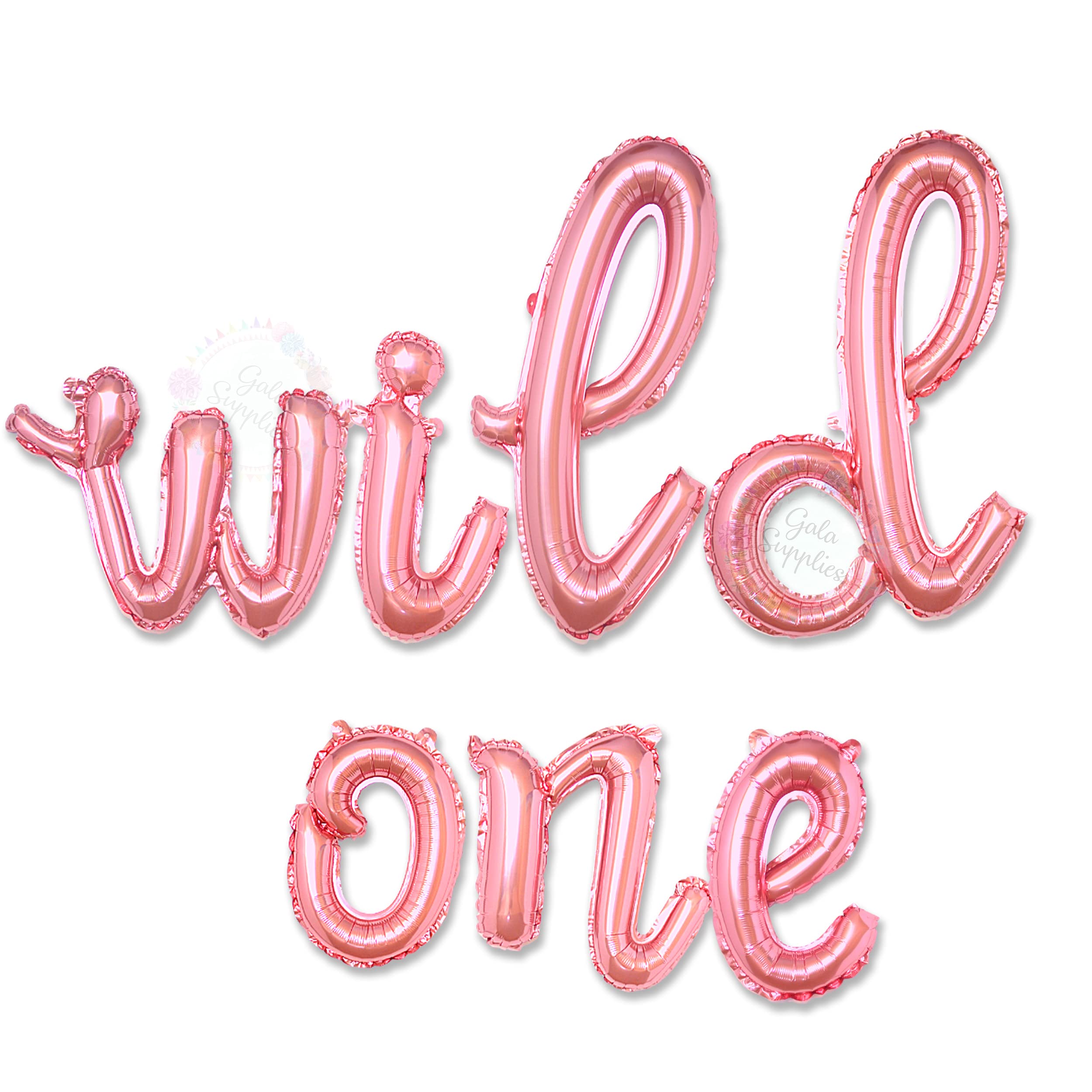 Wild One Cursive Letter Balloons First Birthday Decorations For Baby ...
