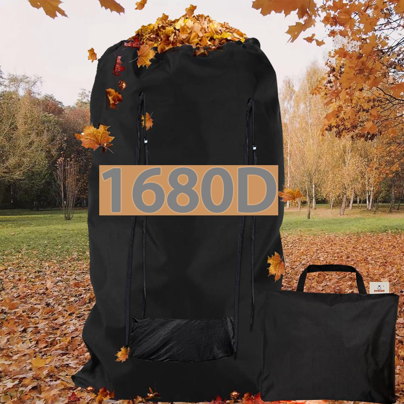 1680D Anti-Tear Lawn Tractor Leaf Bag, Waterproof Leaf Bag for Riding ...